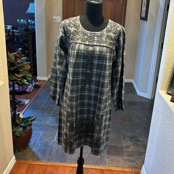 Sister Mary | Dresses | Grey Blue Plaid Sister Mary Dress With ...